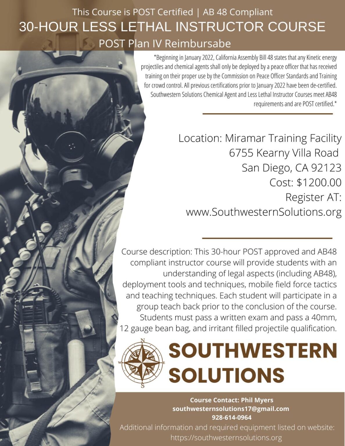 Less Lethal Instructor Course – Southwestern Solutions
